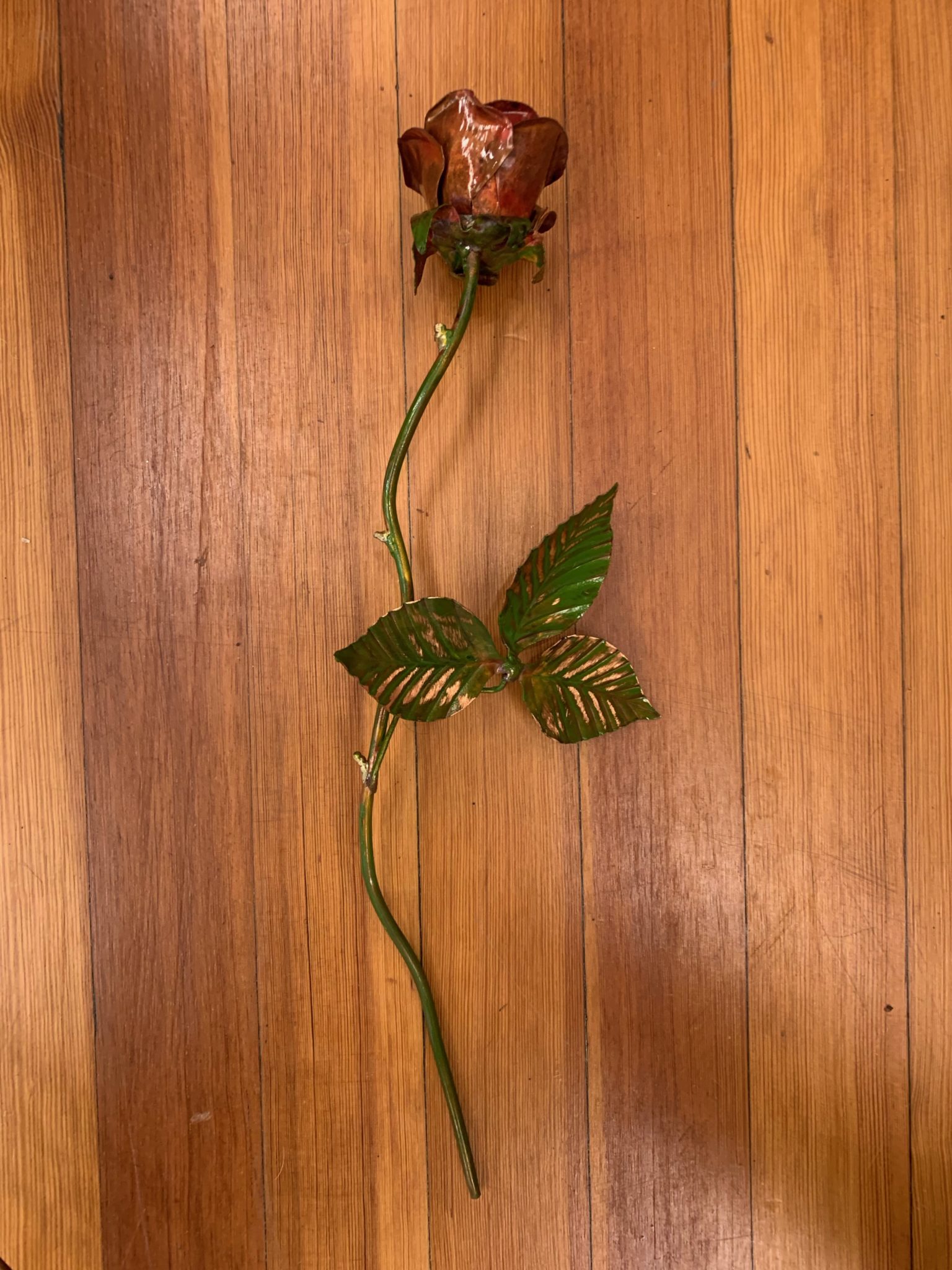 Art Objects Art & Collectibles 524 Hand Forged Copper Rose etna.com.pe