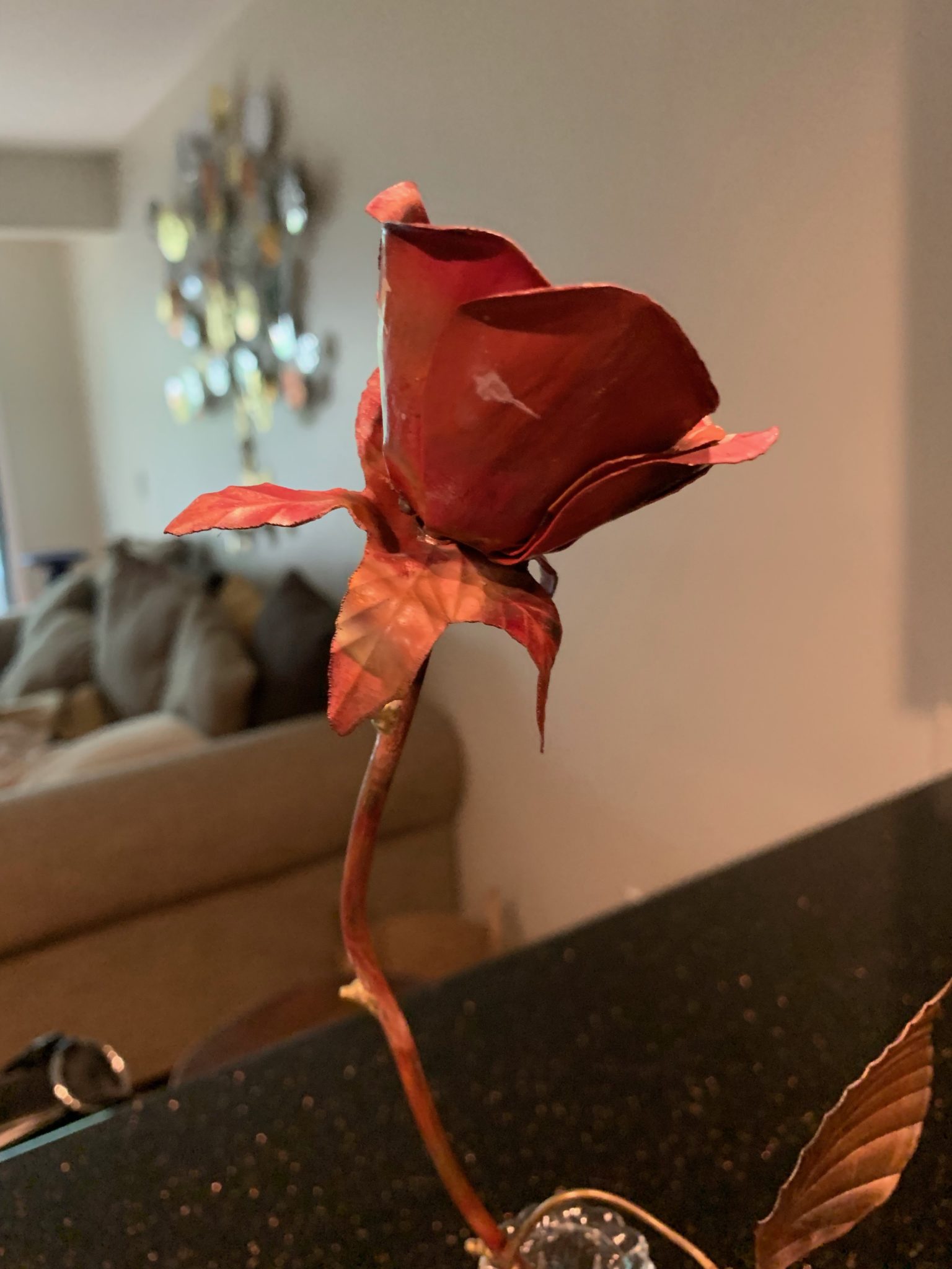 Art Objects Art & Collectibles 524 Hand Forged Copper Rose etna.com.pe